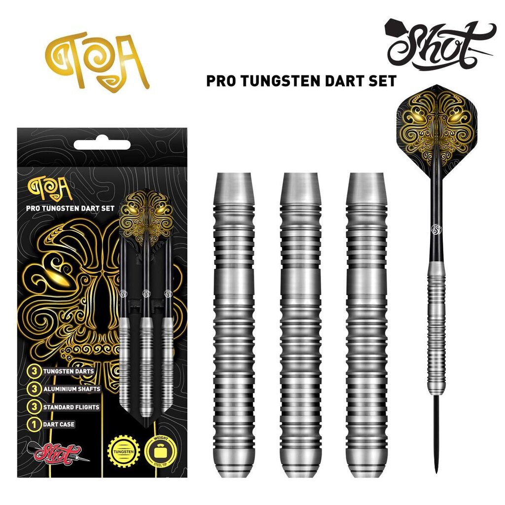 Shot Darts - Toa Pro Tungsten Dart Set - 23gm – Sports Plus Denver